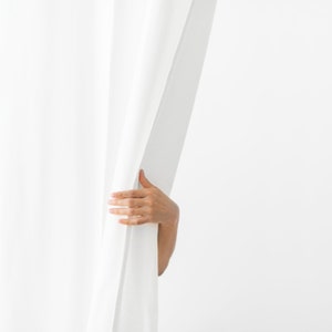 Extra Long White Velvet Curtain Set Two Panel Window Drapery With Rod ...