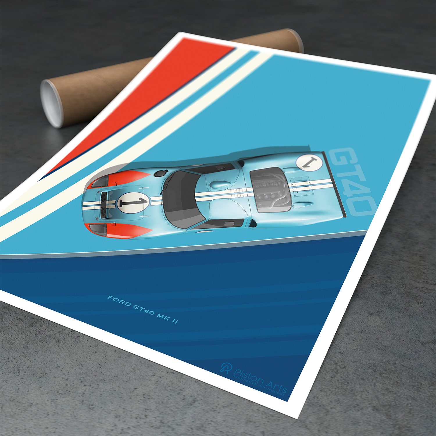 Ford GT40 MKII. an Alternate Design With the GT40 Using Straight Lines ...