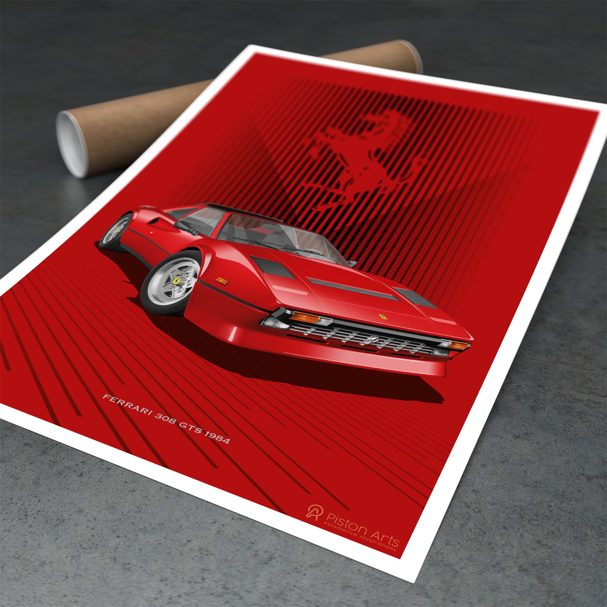 The Ferrari 308 GTS is an 80s Icon and With This Deep Red Palette Will ...