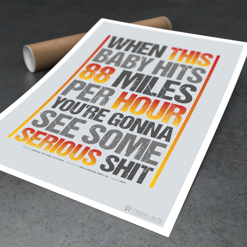 Back to the Future With the Delorean DMC-12 in This Typography Series ...