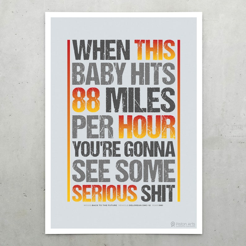Back to the Future With the Delorean DMC-12 in This Typography Series ...