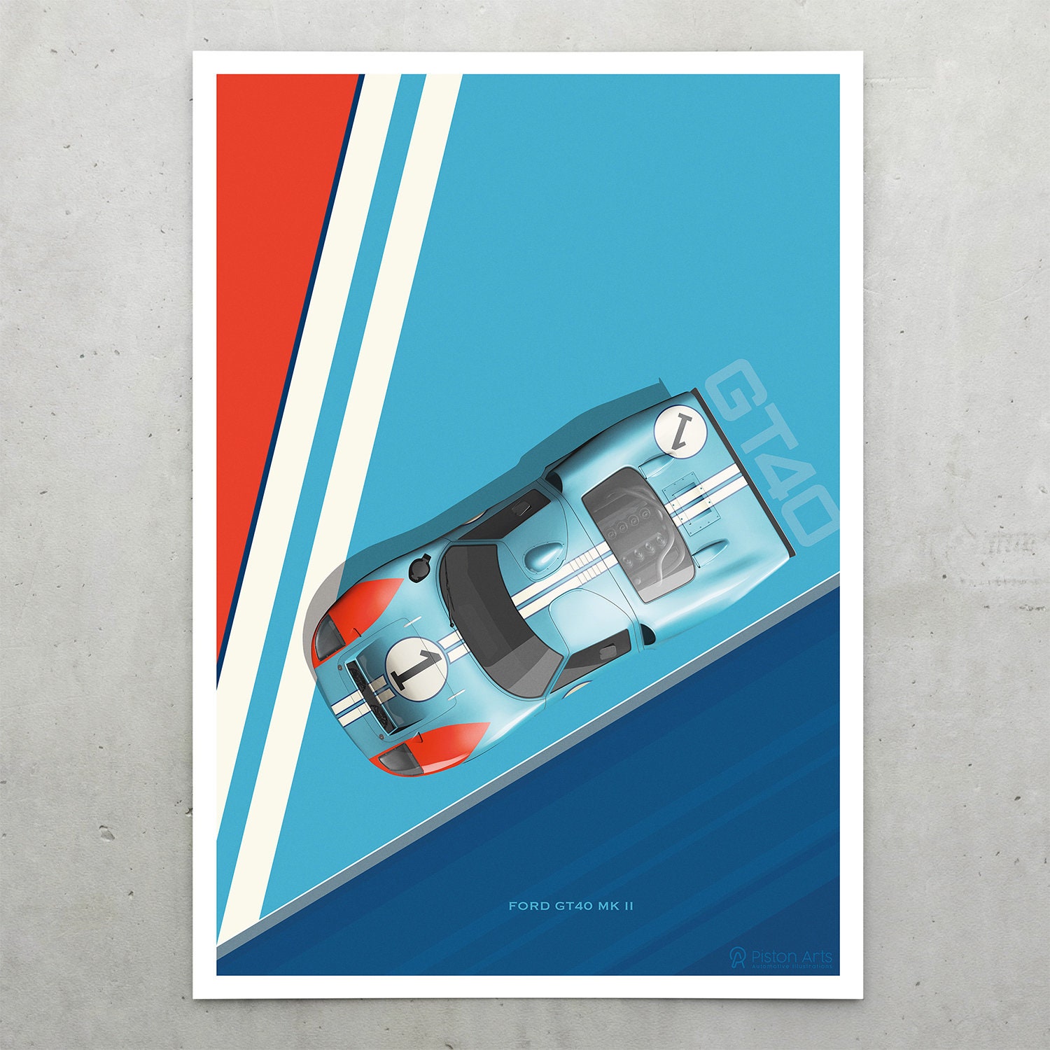 Ford GT40 MKII. an Alternate Design With the GT40 Using Straight Lines ...