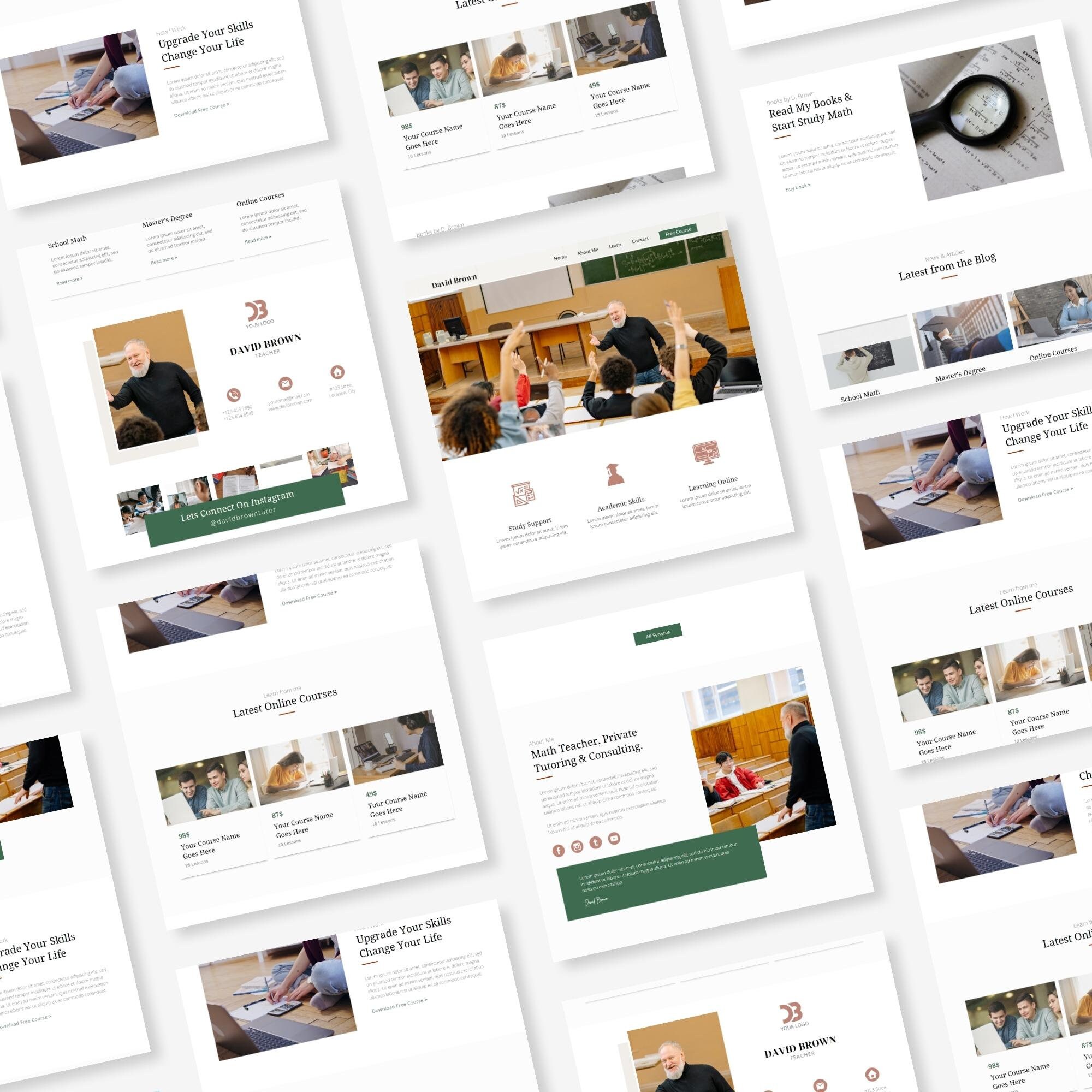 Teacher Canva Website Tutor Website Canva Website Template Business ...