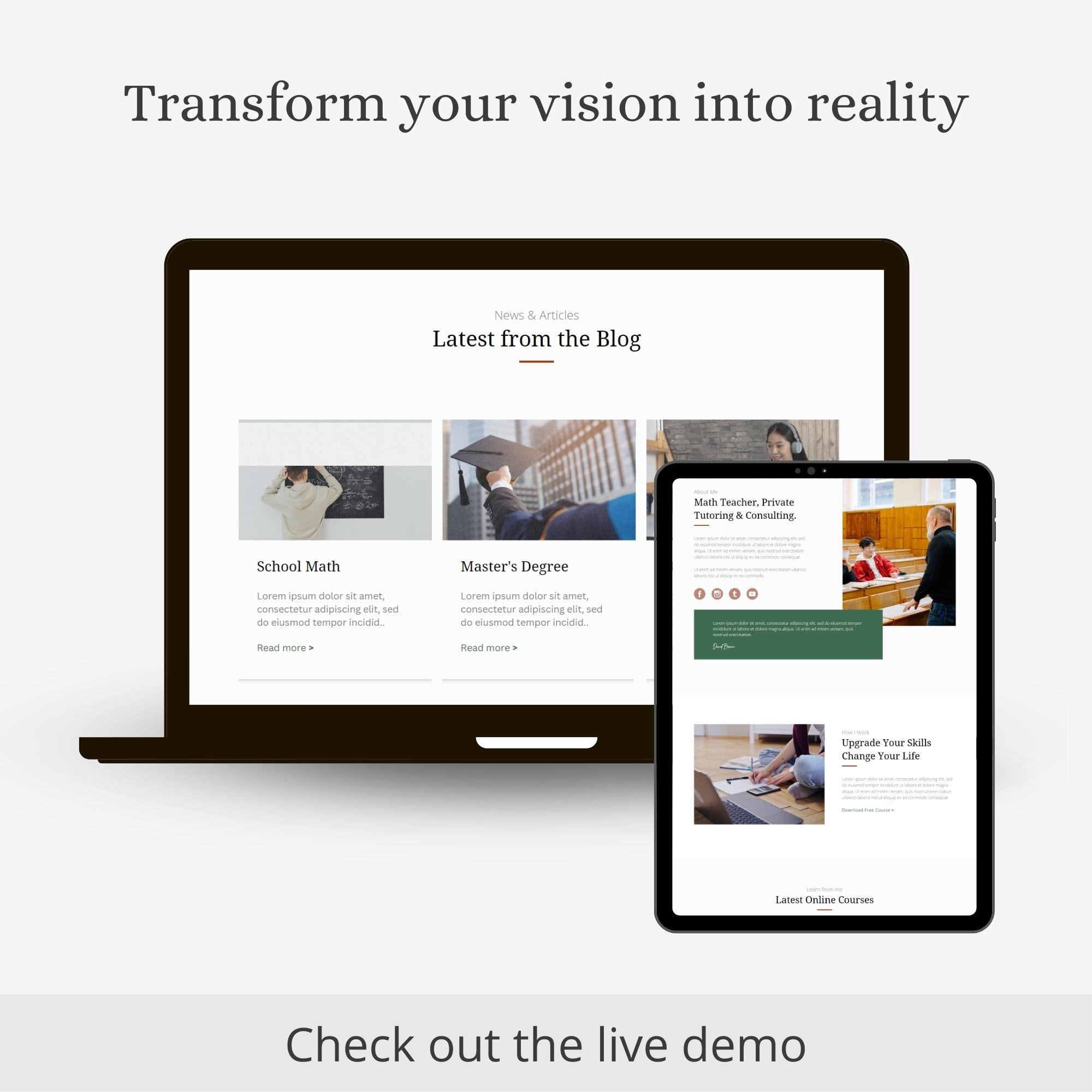 Teacher Canva Website Tutor Website Canva Website Template Business ...