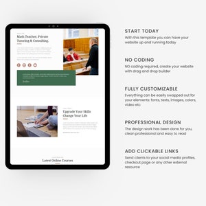 Teacher Canva Website Tutor Website Canva Website Template Business ...
