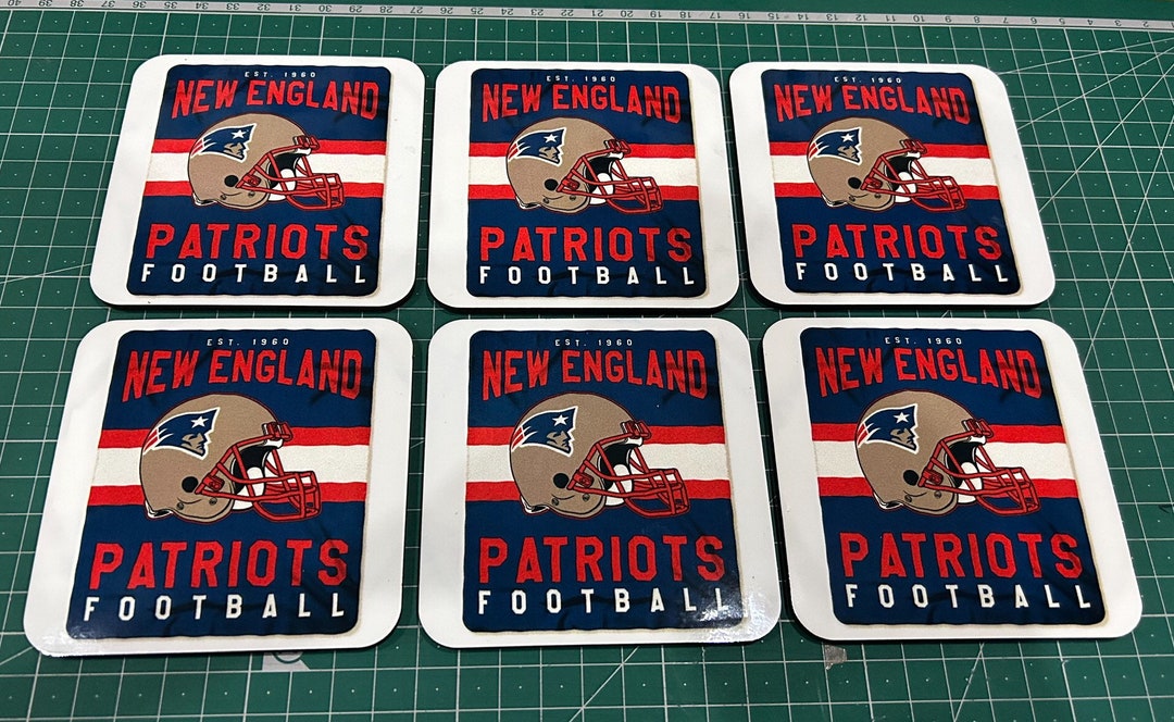 New England Patriots Set of 6 Coasters - Etsy Canada