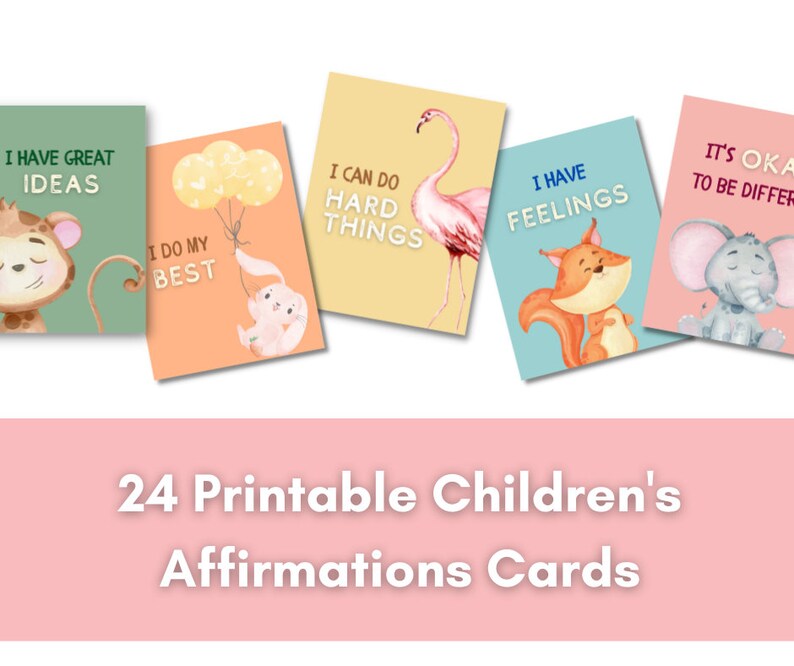 Children's Daily Affirmation Cards PRINTABLE | Kids Affirmations Cards ...