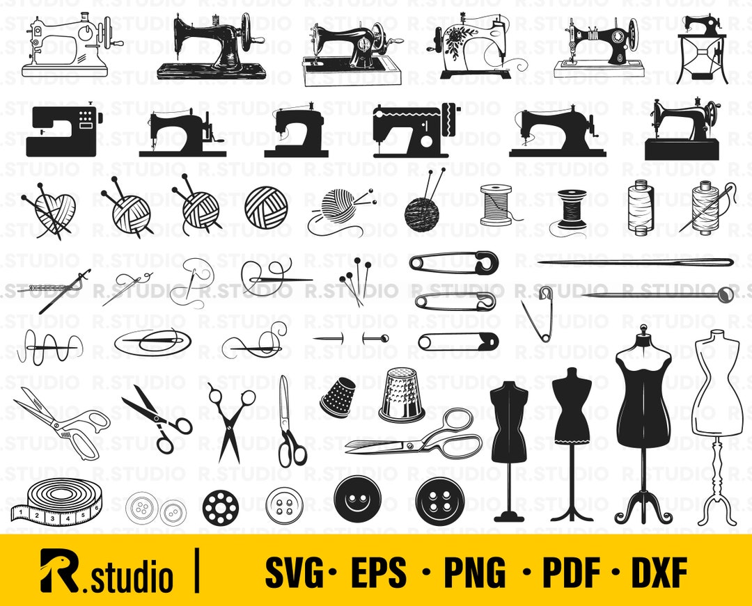 54 Sewing SVG/ Cut Files/ Cricut/ Sewing Machine Svg/ Seamstress Svg ...