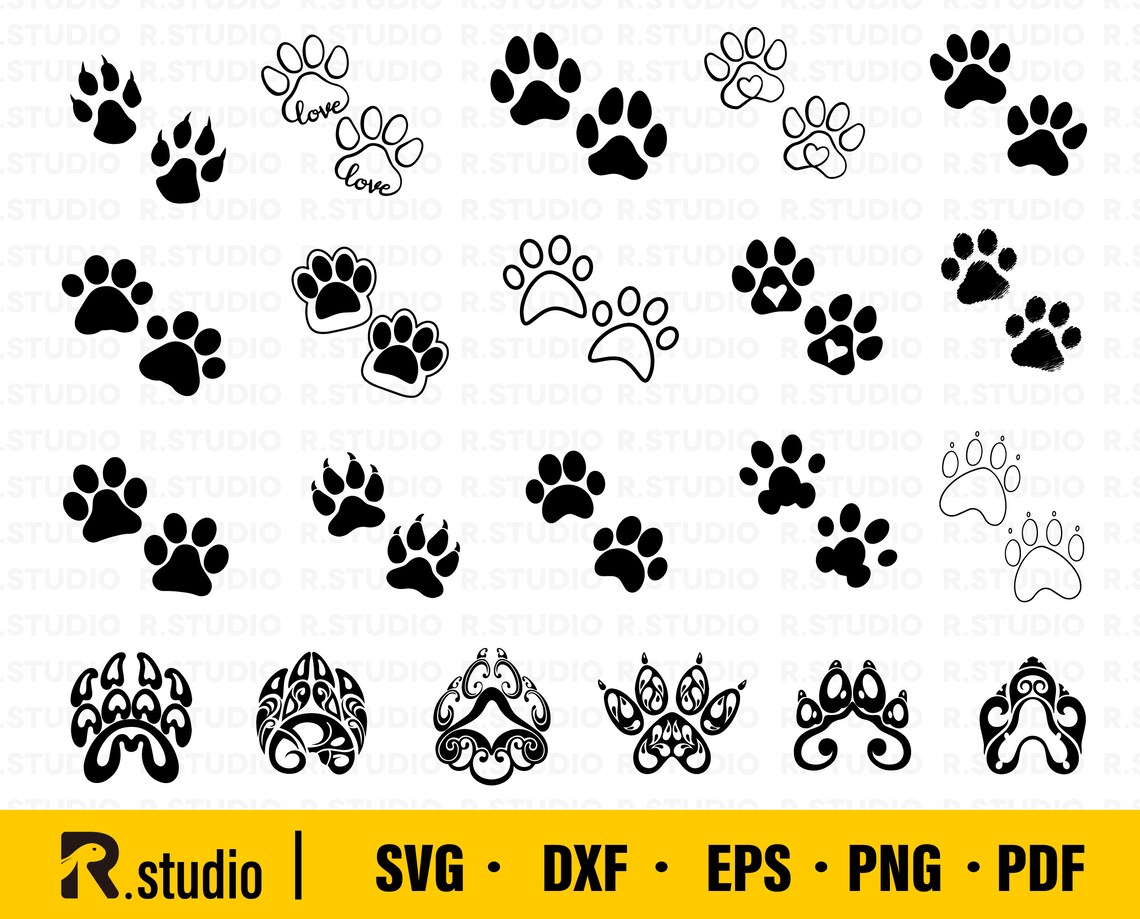 Paw Print SVG/ Paw Svg/ Dog Paw Svg/ Cat Paw Clipart/ Paw With - Etsy