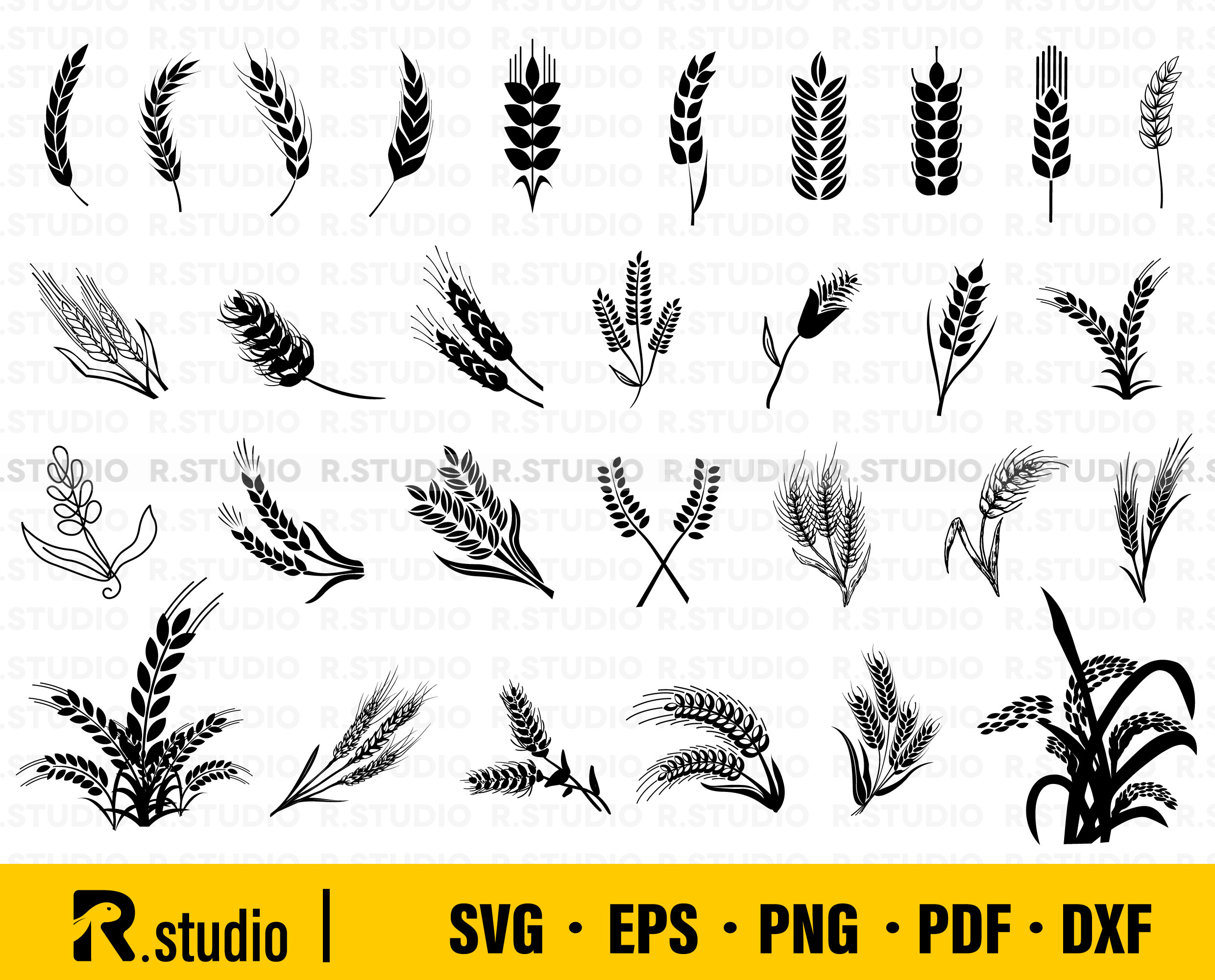 30 Wheat SVG/ Grain Svg/ Wheat Clipart/ Cut Files/ Cricut/ - Etsy Australia