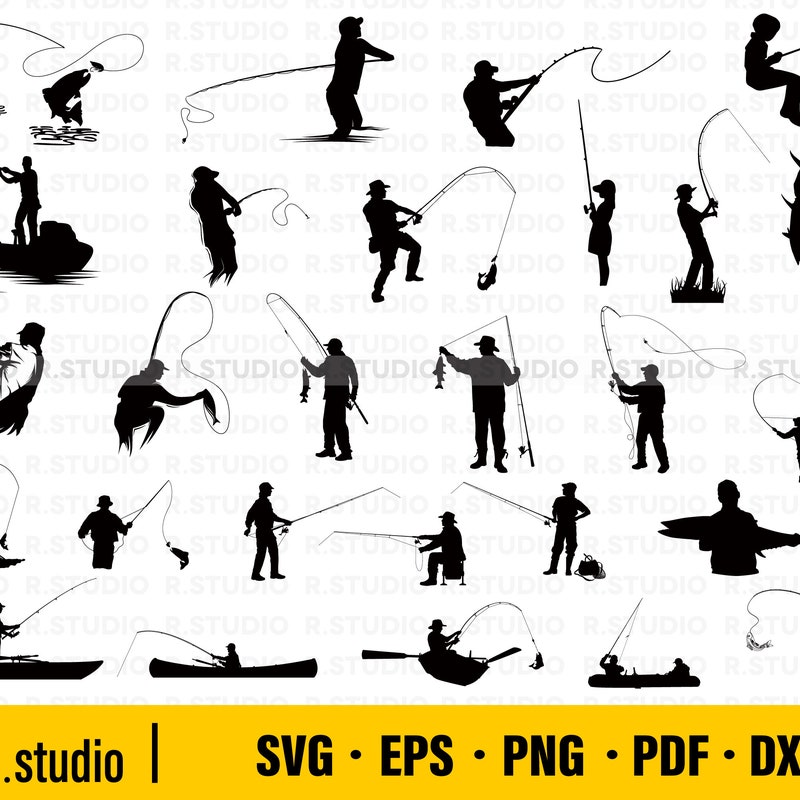 Fisherman Svg - Etsy