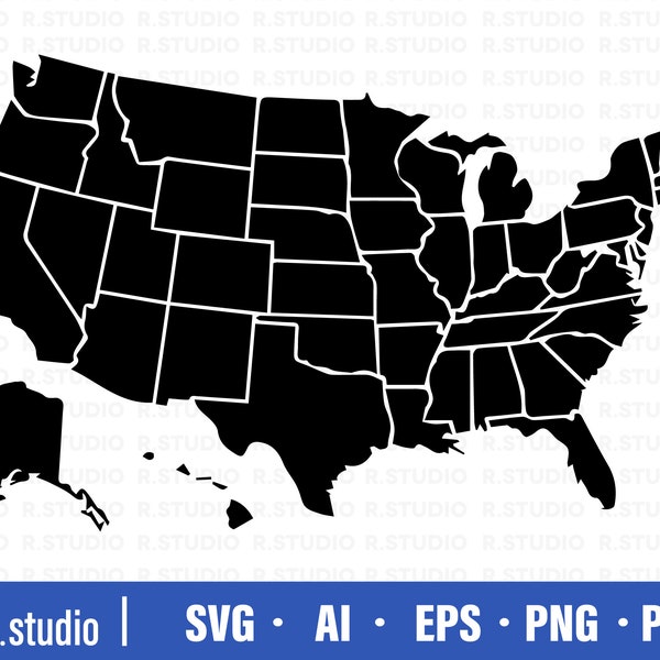 United States Vector - Etsy