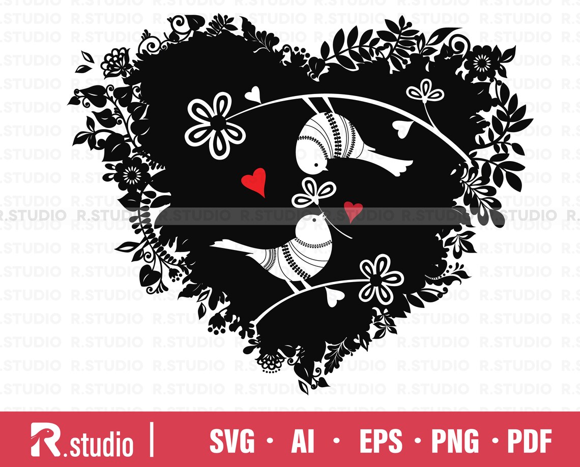 Love Birds Svg File/ Cut File/ Cricut/ Valentines Day SVG/ - Etsy
