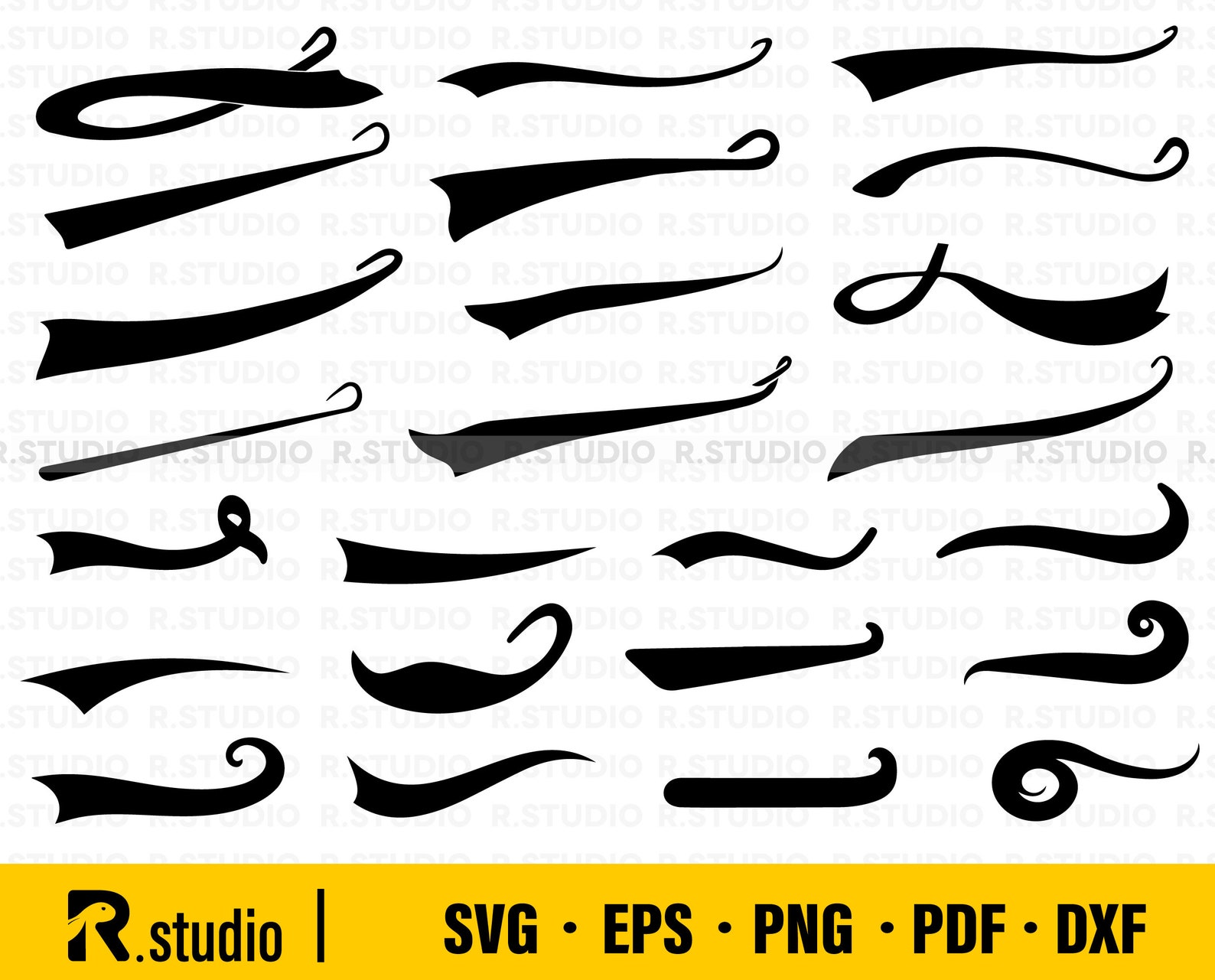 24 Swoosh SVG/ Cut File/ Cricut/ Baseball Swooshes Svg/ Swirl SVG ...