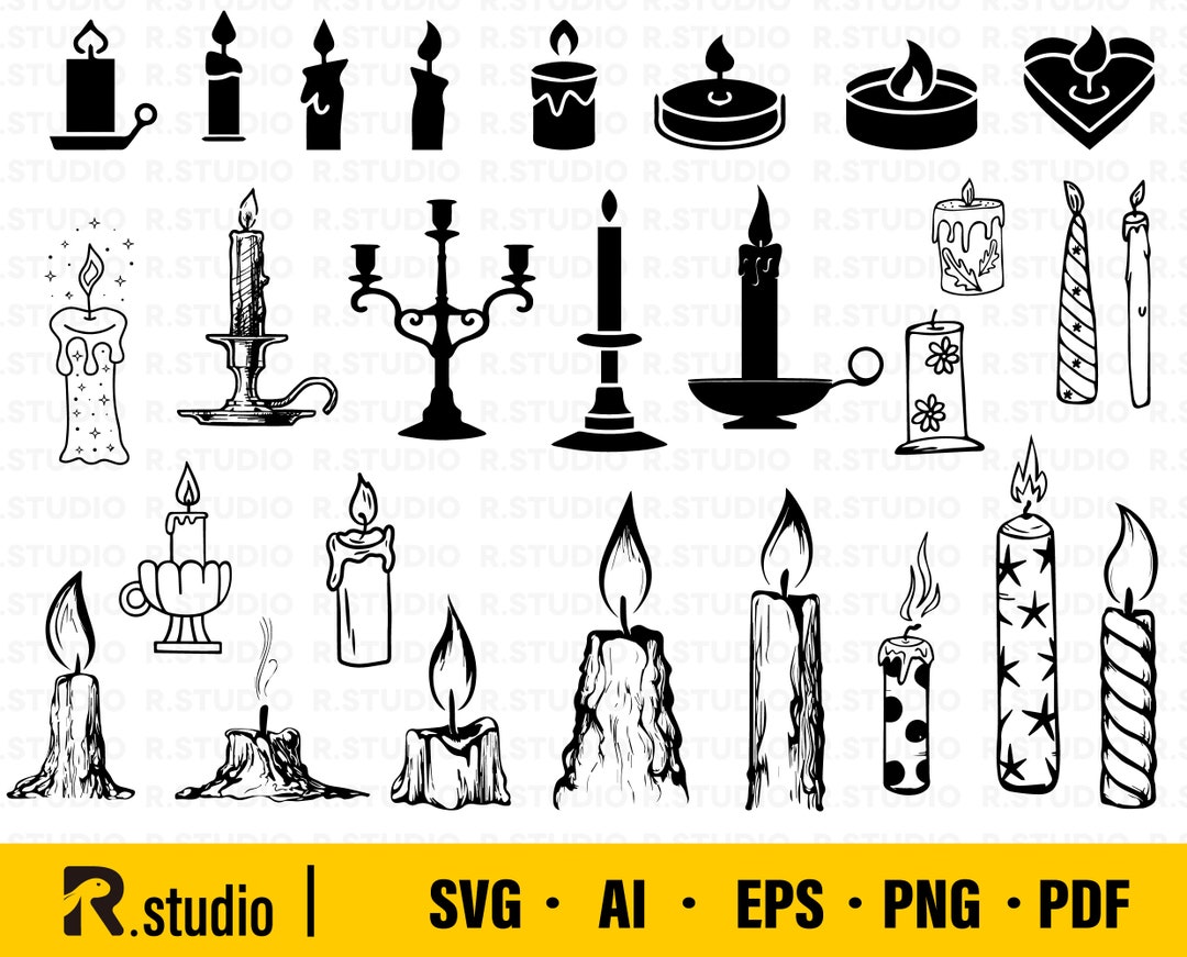 27 Candle SVG/ Birthday Svg/ Candlestick Clipart/ Holiday Cut Files ...