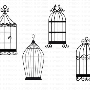 Bird Cage Svg Files/ Cage SVG/ Eps/ Png/ Birdcage Cut Files/ Cricut ...