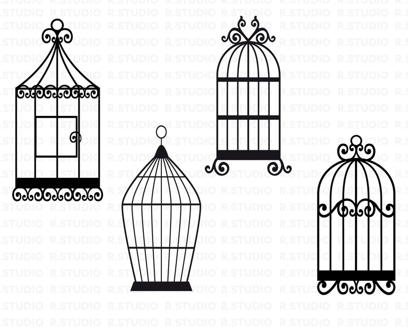 Bird Cage Svg Files/ Cage SVG/ Eps/ Png/ Birdcage Cut Files/ - Etsy