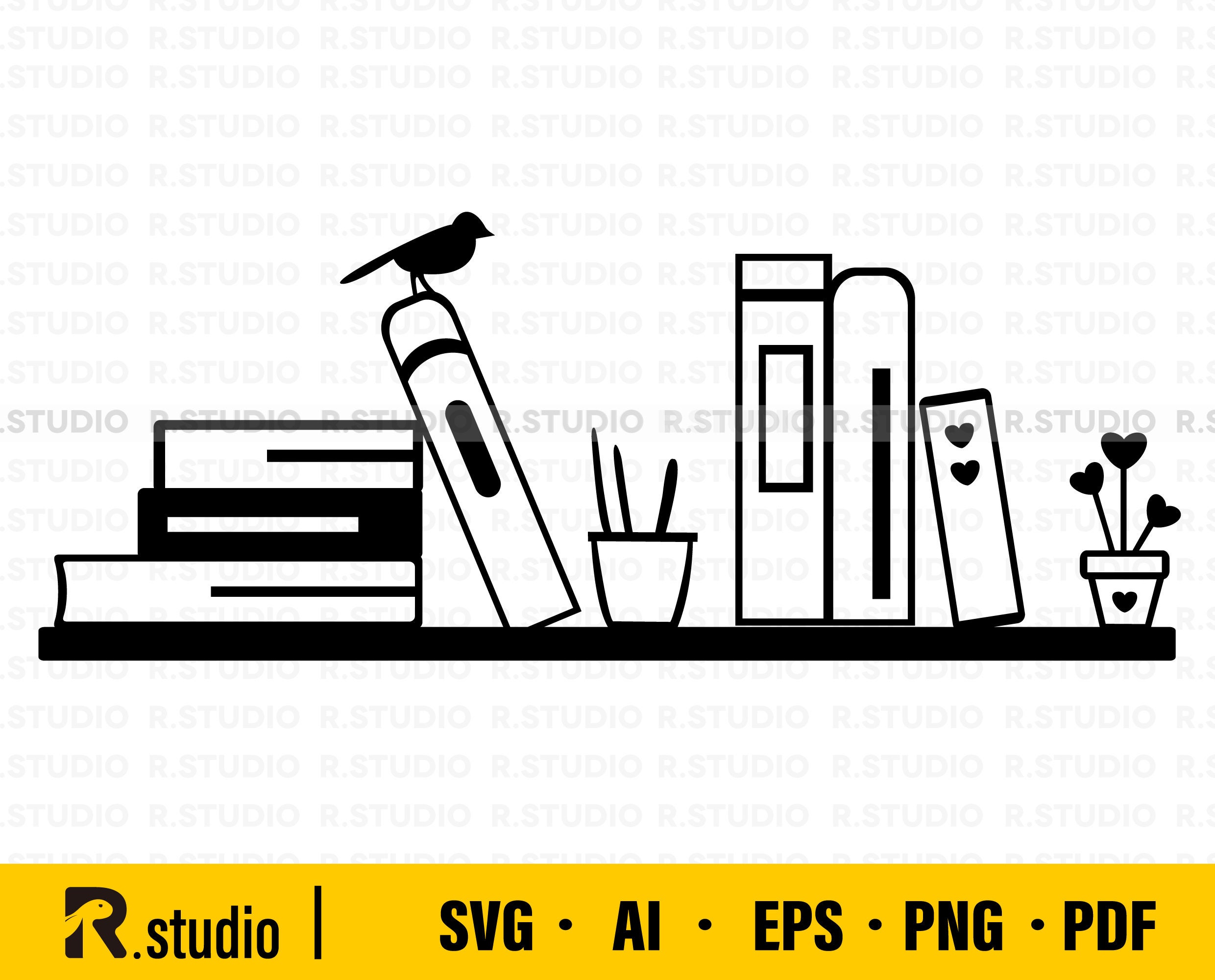 Book Svg/ Stacked Books Svg/ Reader Svgs/ Reading SVG/ Book - Etsy Hong ...