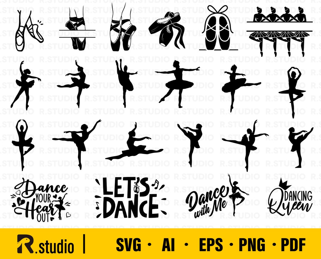 Ballet SVG/ Ballerina SVG/ Ballet Dancer Png/ Eps/ Ballet Silhouette ...