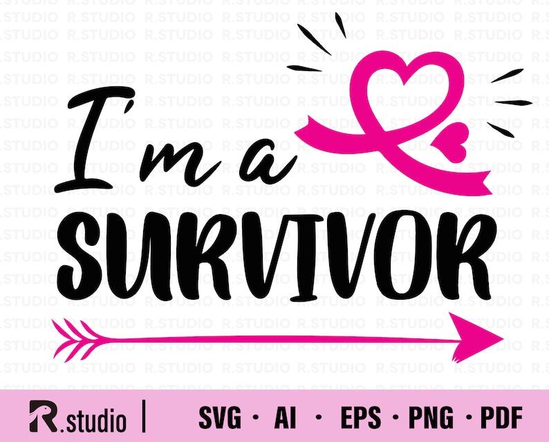 I'm A Survivor SVG/ Awareness Ribbon SVG Files/ Fight - Etsy