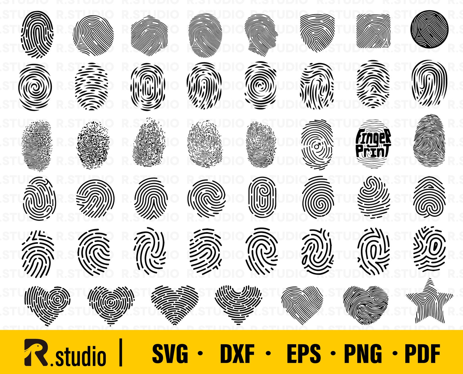47 Fingerprint SVG Files/ Thumbprint Svg/ Thumb Print Svg/ - Etsy