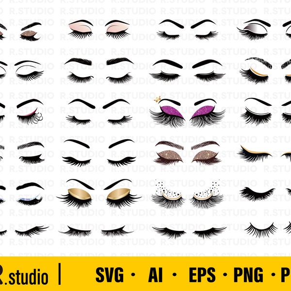 Lashes Svg - Etsy