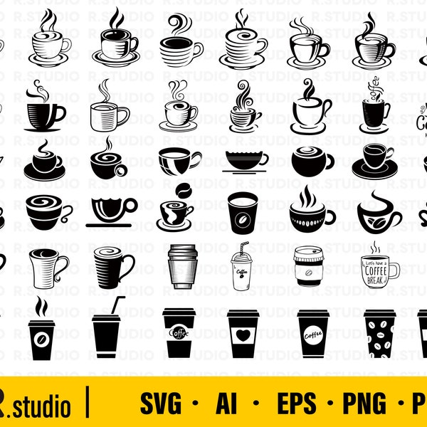Coffee Cup Svg - Etsy