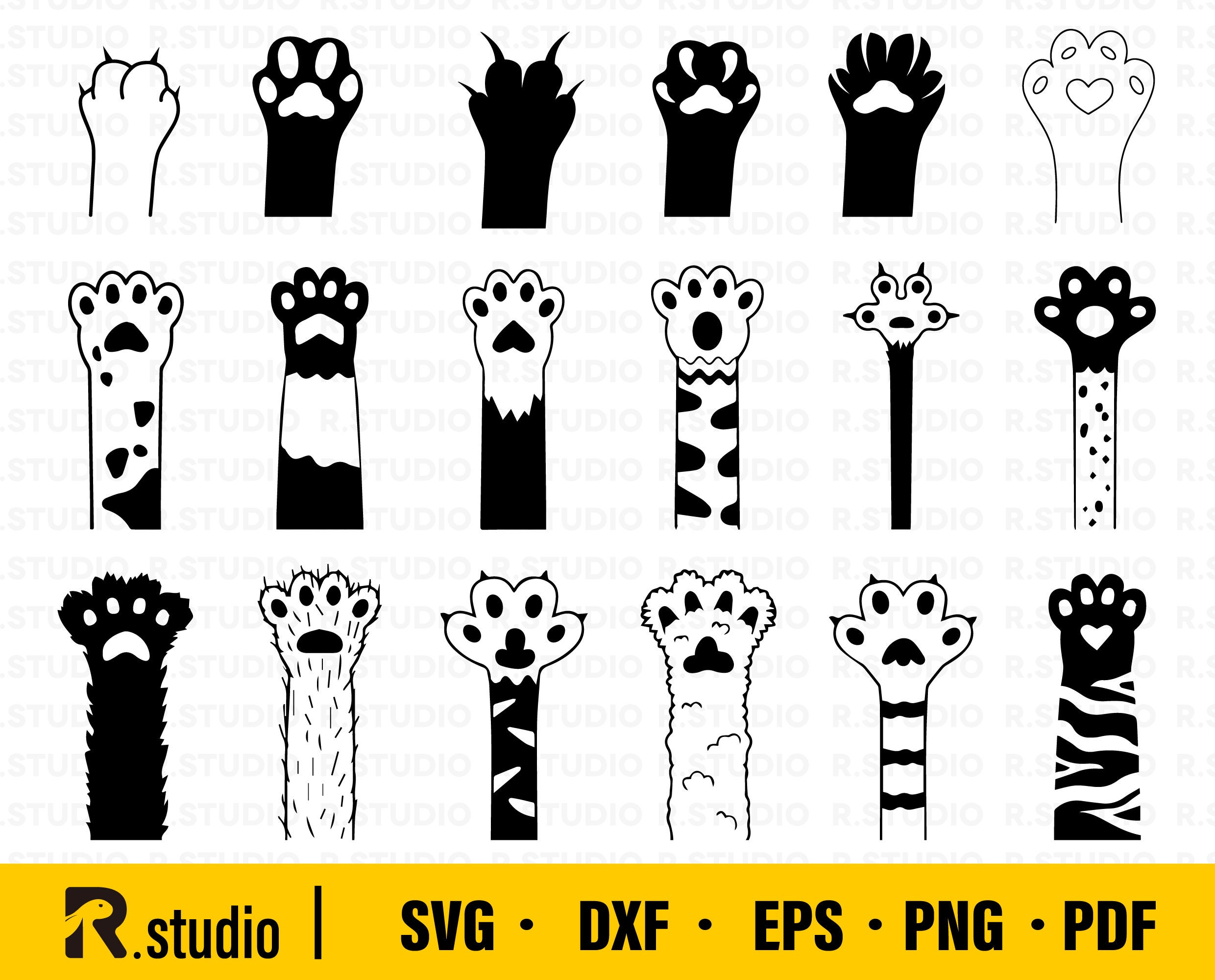 Paw Print SVG/ Paw Svg/ Dog Paw Svg/ Cat Paw Clipart/ Paw With - Etsy UK