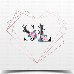 26 Letters Svg Files/ Flowers SVG Bundle/ Monogram SVG/ Floral Letters ...