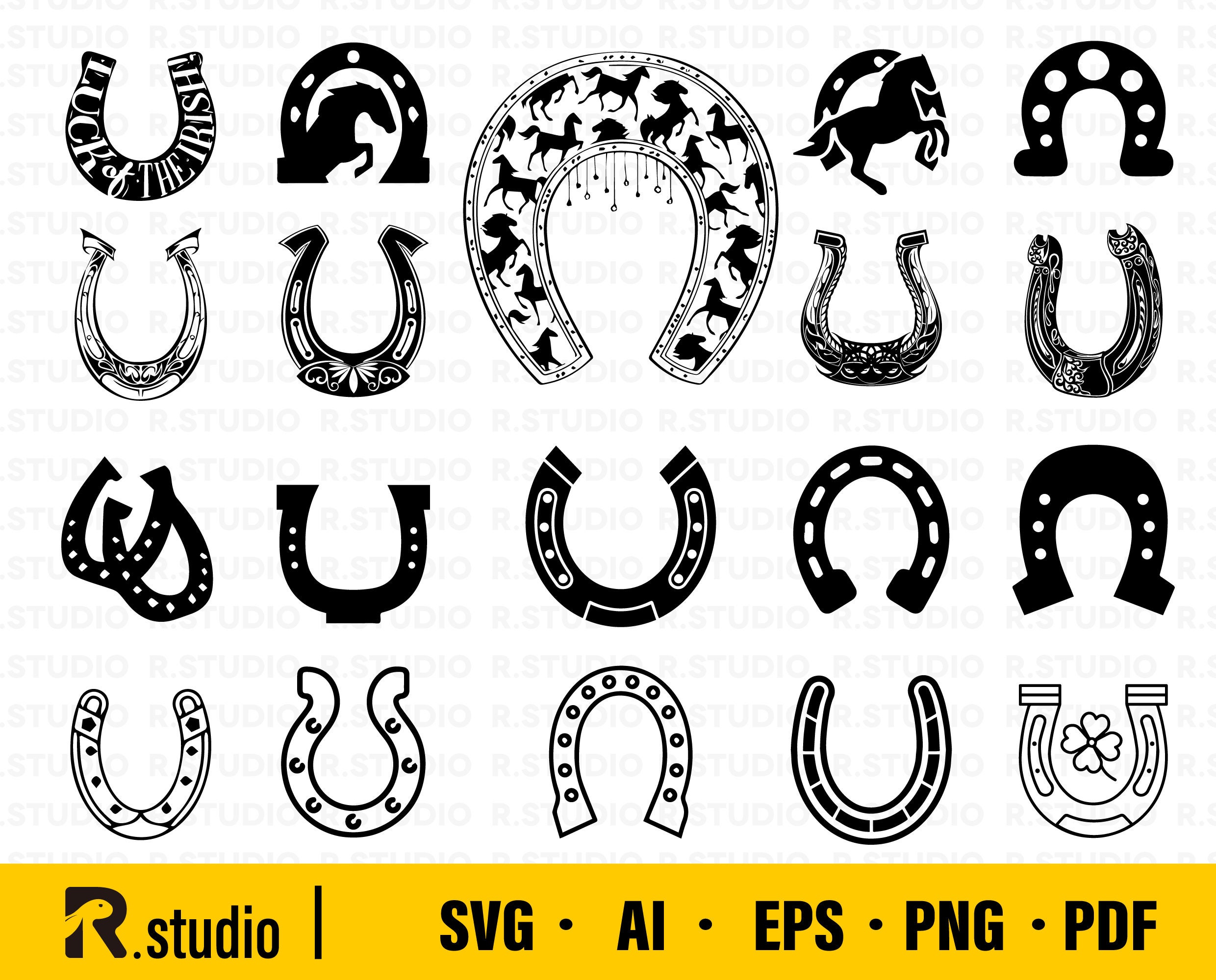 Hoefijzer SVG/ Klaver svg/ Western svg/ Cowboy svg/ St - Etsy Nederland