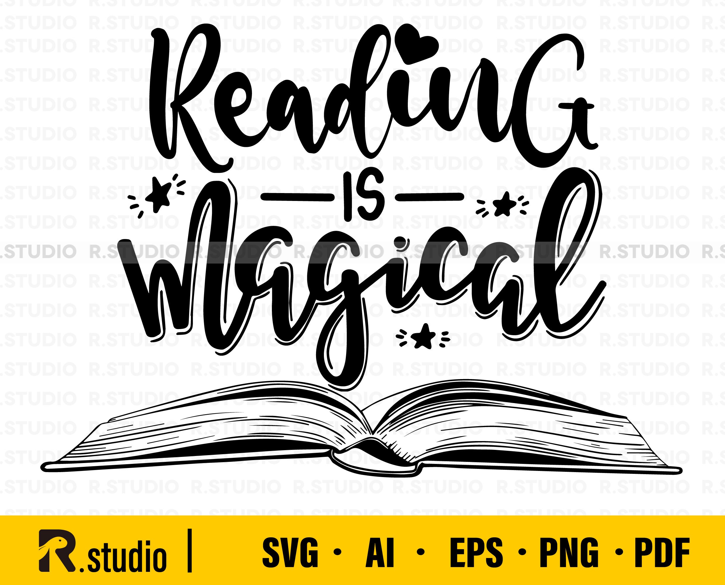 Reading is Magical SVG/ Cut File/ Cricut/ Clip Art/ Reading - Etsy