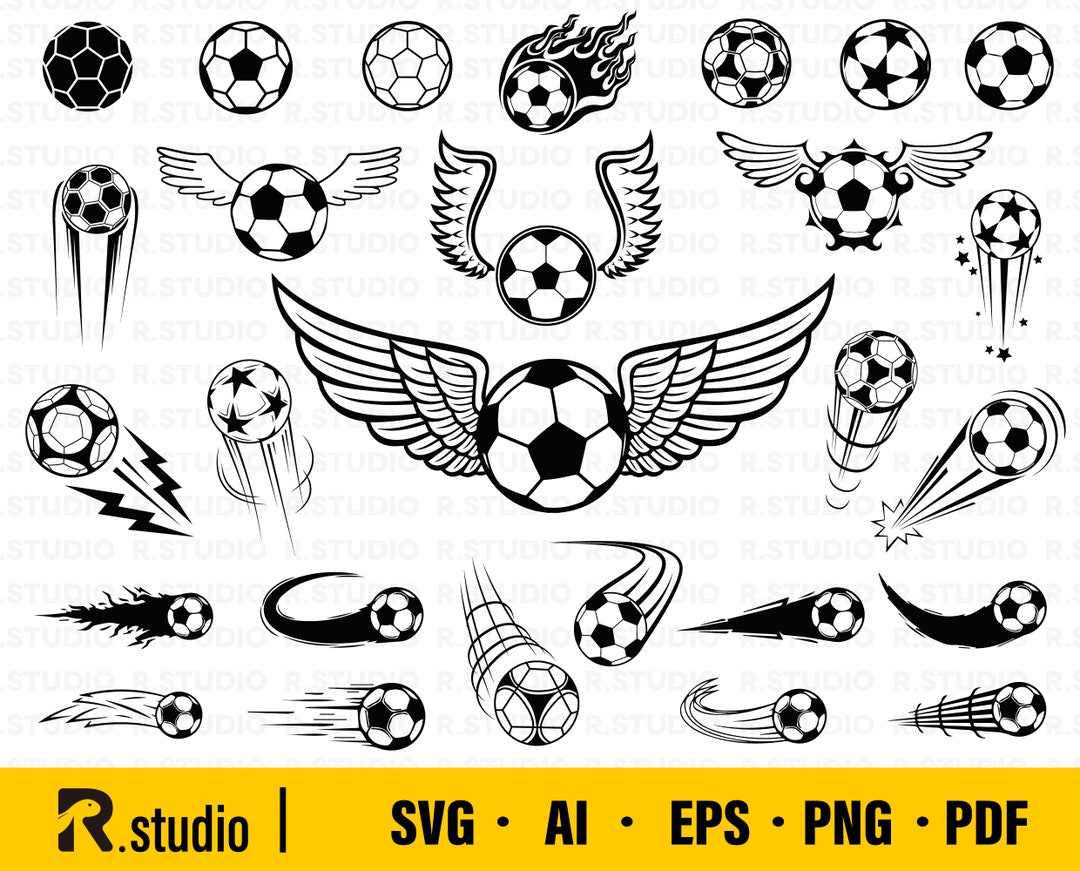 Soccer Ball SVG Files/ Soccer Ball Svg/ Eps/ Png/ Clipart/ Football Svg ...