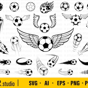 Soccer Ball SVG Files/ Soccer Ball Svg/ Eps/ Png/ Clipart/ Football Svg ...