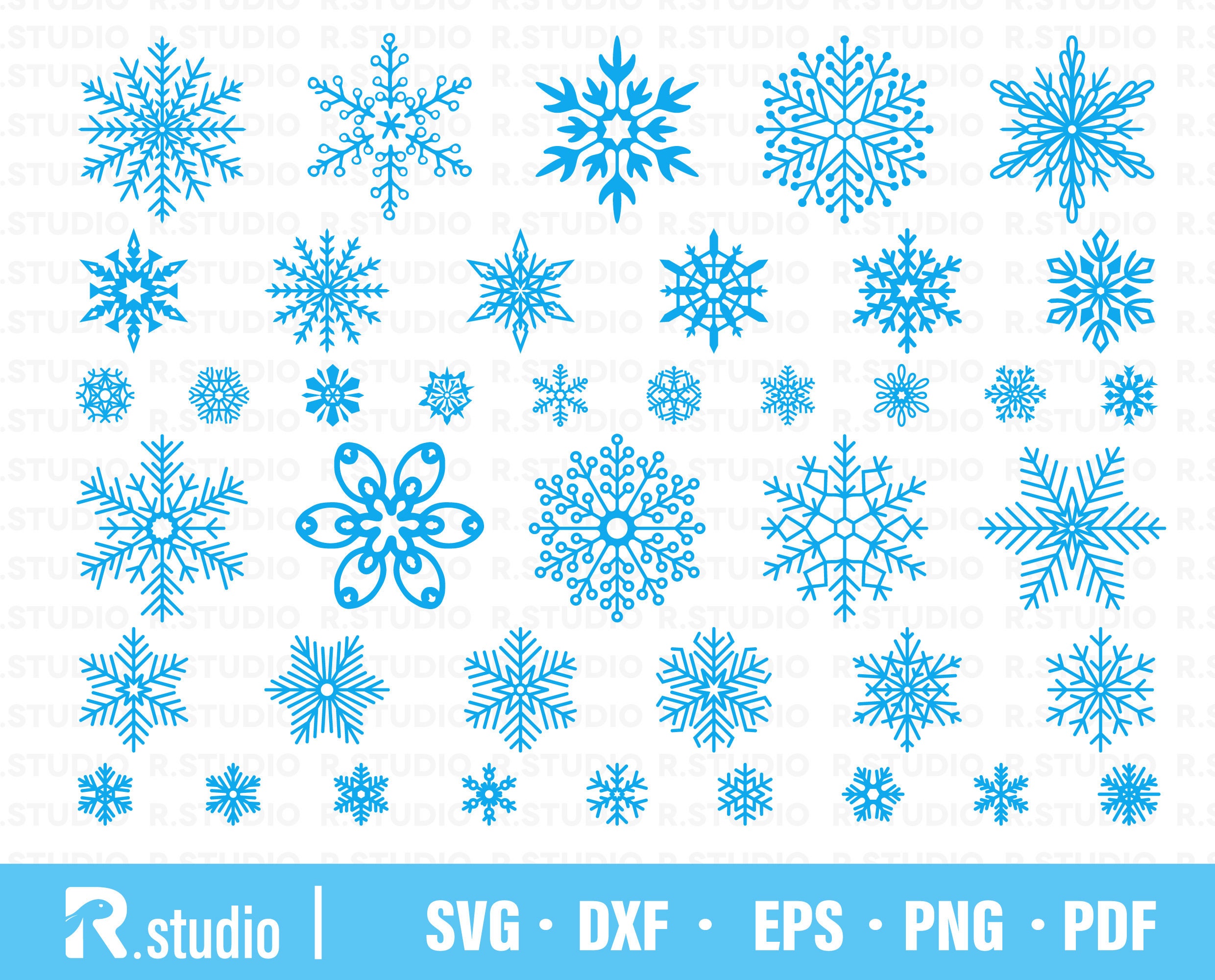 Snowflake SVG Bundle / Snowflake Svg /winter Svg / Christmas - Etsy