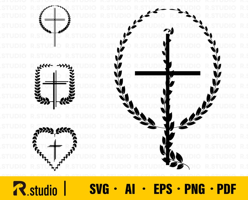 Floral Cross Decorative Ornaments SVG/ Cross SVG/ Floral - Etsy