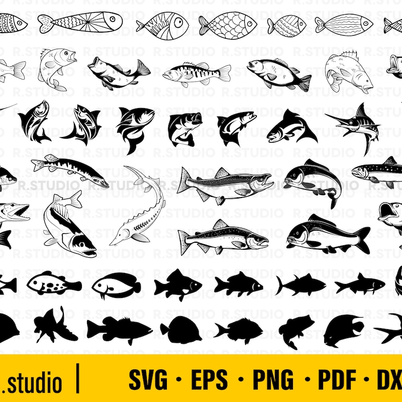 Fish Svg - Etsy