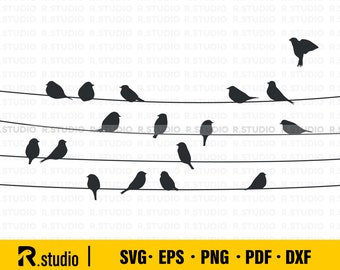 Birds on Branches Svg/ Flock of Birds SVG/ Clipart/ Birds SVG ...