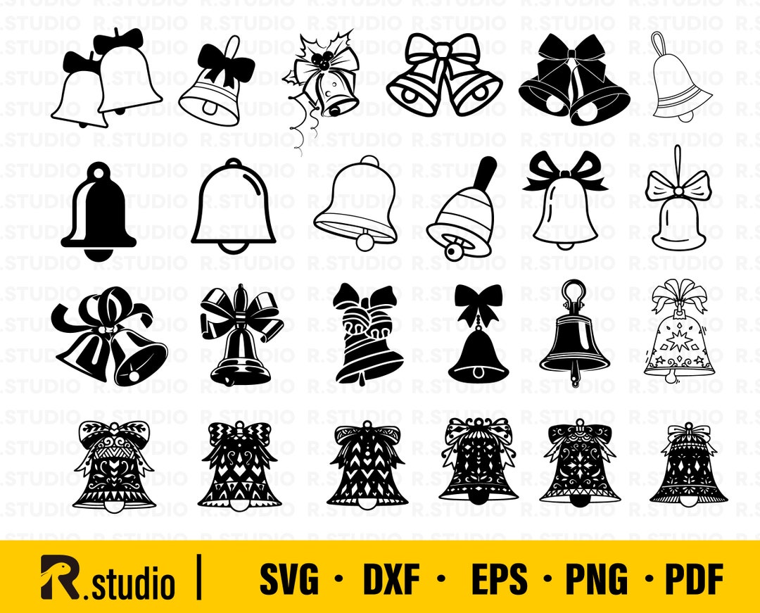 Glocken SVG / Glöckchen SVG / Glöckchen Weihnachten / Hochzeitsglocke ...