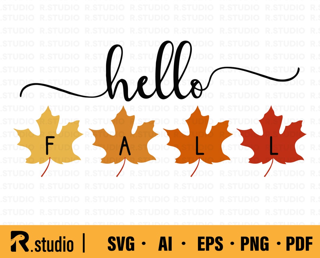 Hello Fall SVG/ Thanksgiving Svg/ Fall Svg/ Pumpkin Svg File for Cricut ...