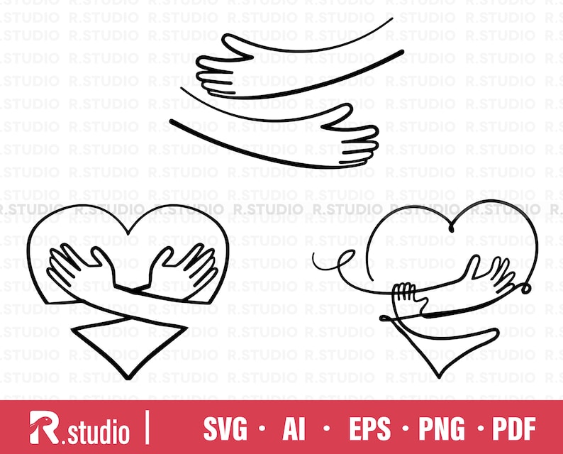 Hug Svg Files/ Cut File/ Cricut/ Valentine SVG/ Embrace Svg/ - Etsy
