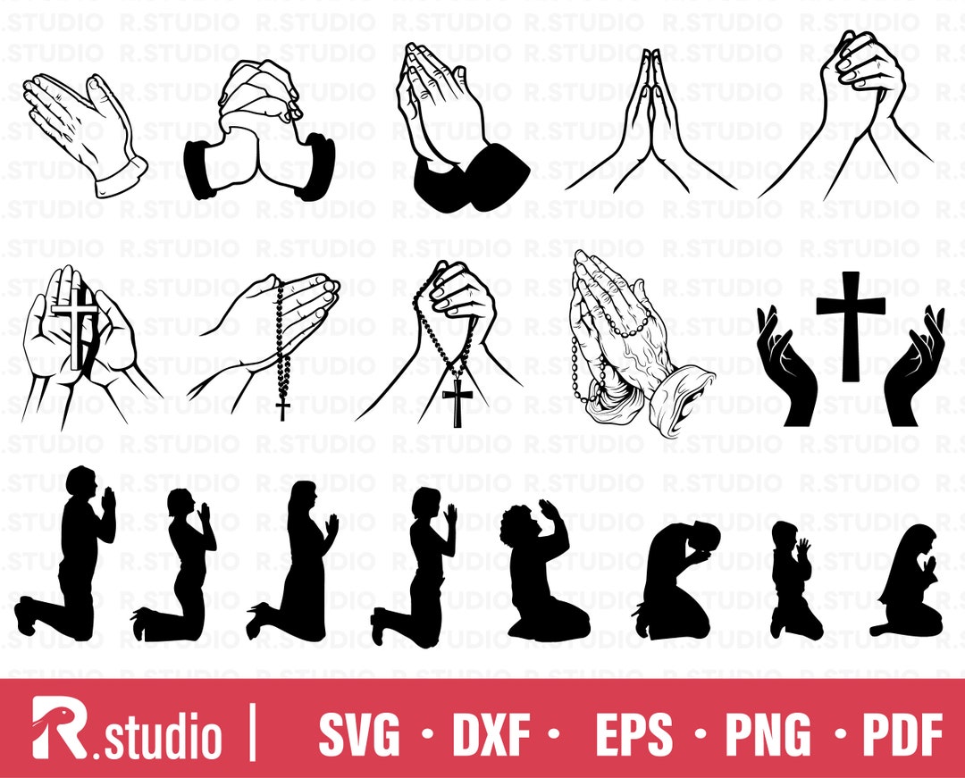 18 Pray Hands SVG/ Praying Hands Svg/ Prayer Svg/ Cut File/ Cricut ...