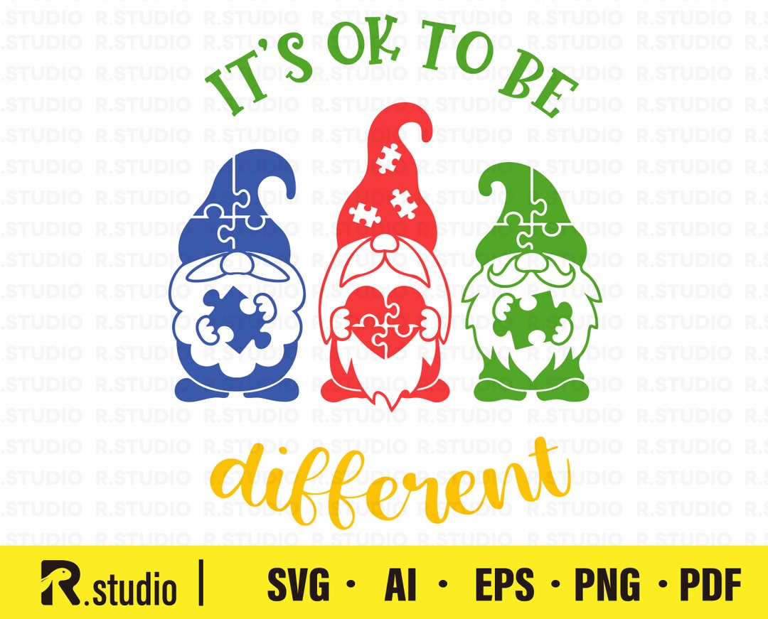 Autism Svg Files/ Autism Awareness Svg/ Puzzle Svg/ Autism Gnome Svg ...