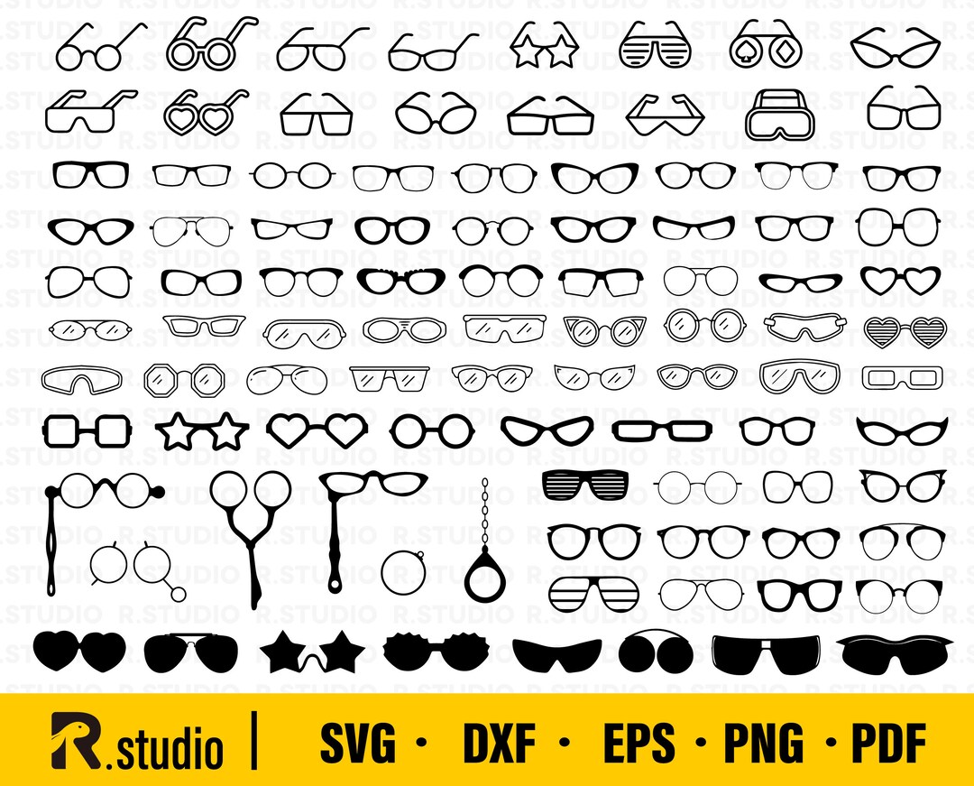 94 Sunglass SVG/ Spectacles Svg/ Fashion Svg/ Eyeglass Svg/ Shades Svg ...