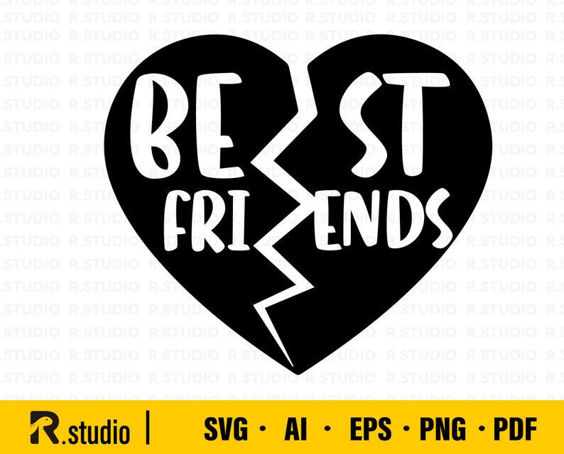 Best Friends Heart SVG/ Best Friends SVG/ Friendship SVG/ - Etsy