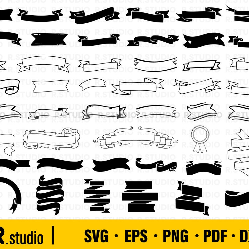 Ribbon Banner Svg - Etsy