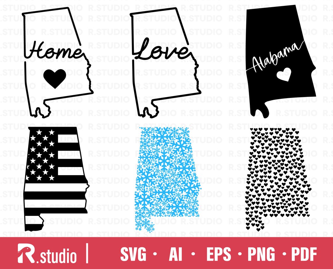 Alabama State SVG/ Alabama SVG/ Eps/ Png/ Alabama Home Svg/ Alabama ...