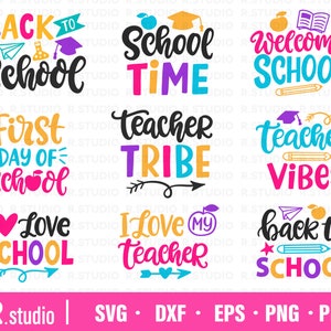 Back to School SVG Bundle/ Teacher Svg/ School Shirt Svg/ Kids Shirt ...