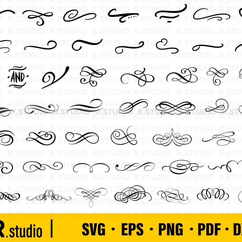 Flourish Clip Art - Etsy