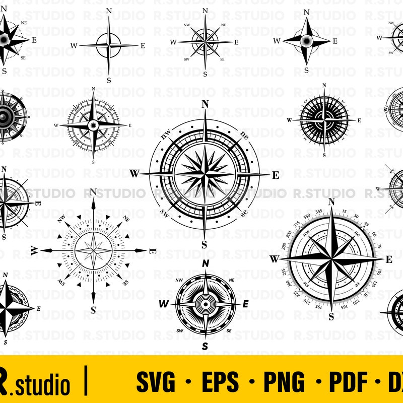 Compass Svg - Etsy