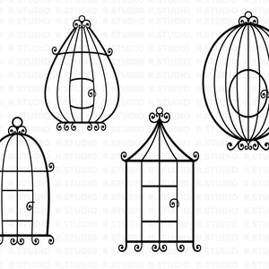 Bird Cage Svg Files/ Cage SVG/ Eps/ Png/ Birdcage Cut Files/ Cricut ...
